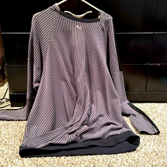 Puma | Tops | Puma Women Hoodie Gray Castlerock Large Rinat Brodach Pullover Making The Cut ...